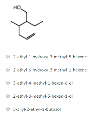 Solved но O 2-ethyl-1-hydroxy-3-methyl-5-hexene O | Chegg.com