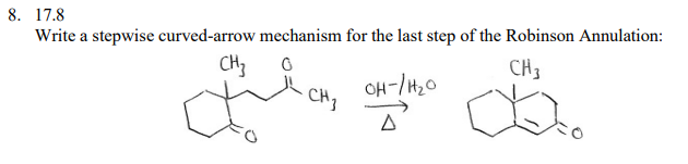 Solved 17.8 Write a stepwise curved-arrow mechanism for the | Chegg.com
