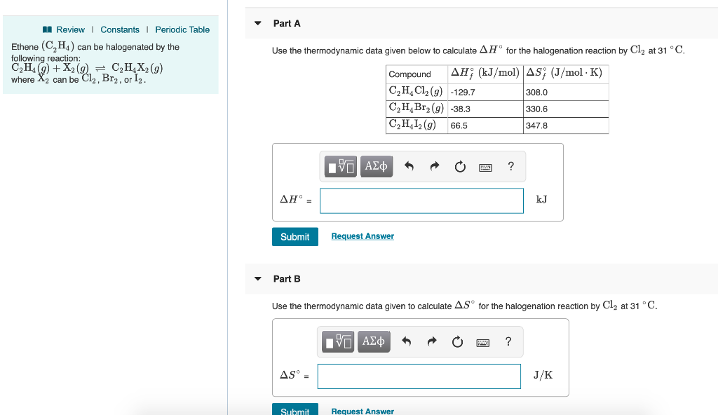 Solved Part A Review ConstantsPeriodic Table Ethene (C2H4) | Chegg.com