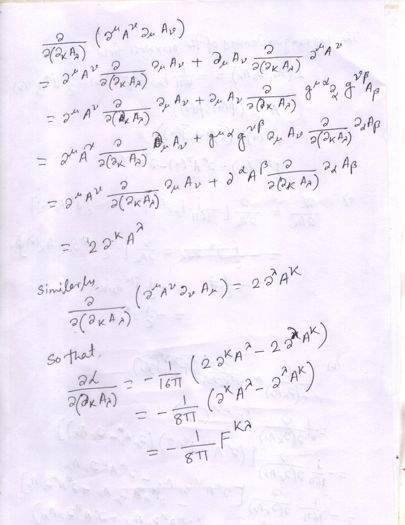 Solved The Stress-Energy Tensor of Maxwell Theory 1 In the | Chegg.com