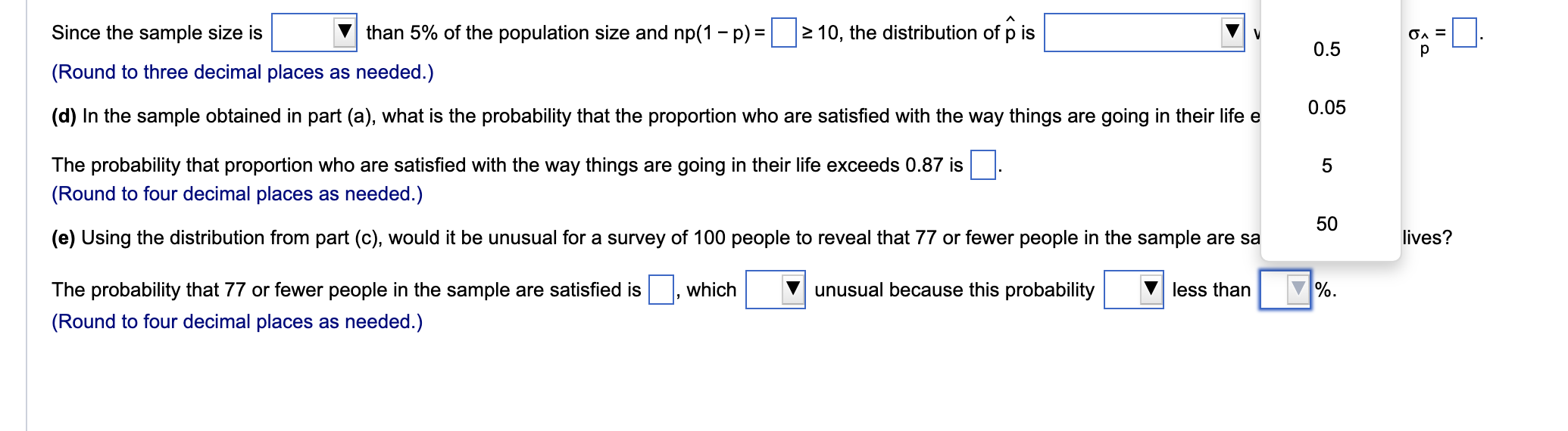 Solved (a) Suppose the random sample of 100 people is asked, | Chegg.com