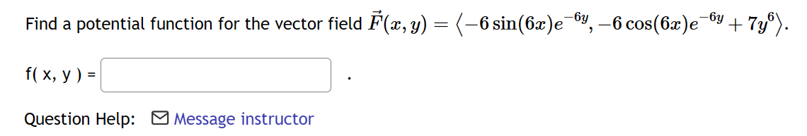 Solved Find a potential function for the vector field | Chegg.com