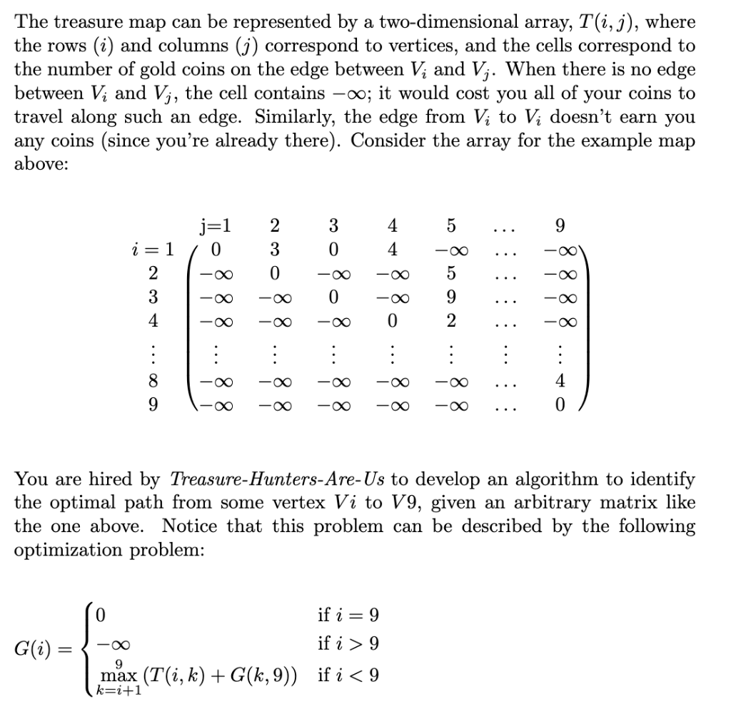 Consider the example treasure map shown in Figure 1. | Chegg.com