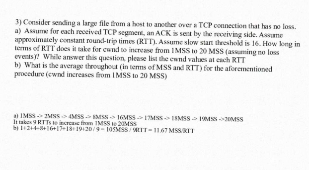Solved 3) Consider sending a large file from a host to | Chegg.com