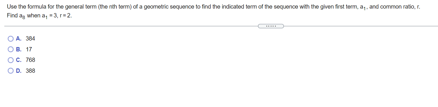 Solved Use the formula for the general term (the nth term) | Chegg.com
