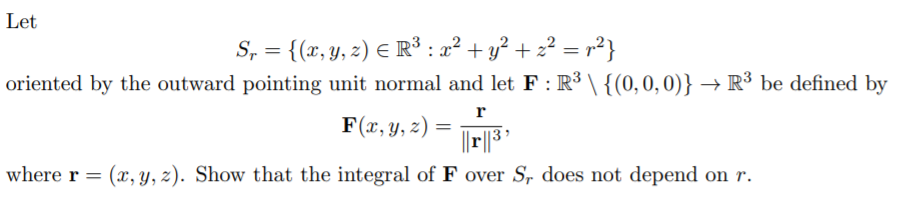 Solved Let S= {(x, y, z) € R3 :x2 + y² + x2 = -2} oriented | Chegg.com