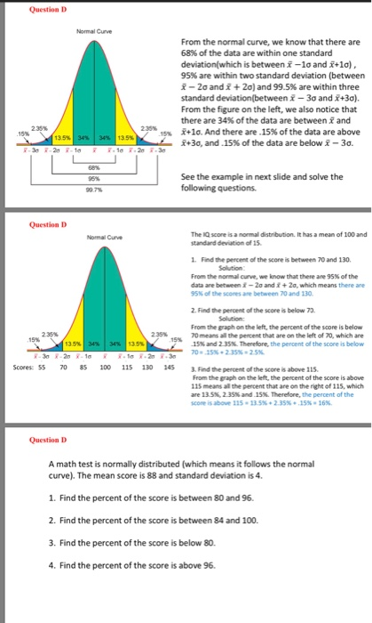 Solved Question ID Normal Curve From the normal curve, we | Chegg.com