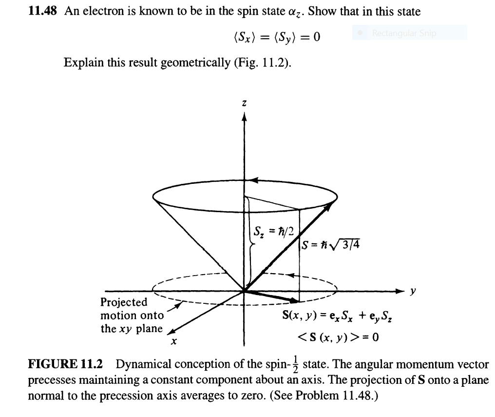 Solved 11.48 An electron is known to be in the spin state | Chegg.com