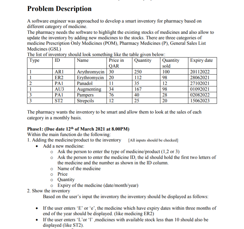 Solved Problem Description A software engineer was | Chegg.com