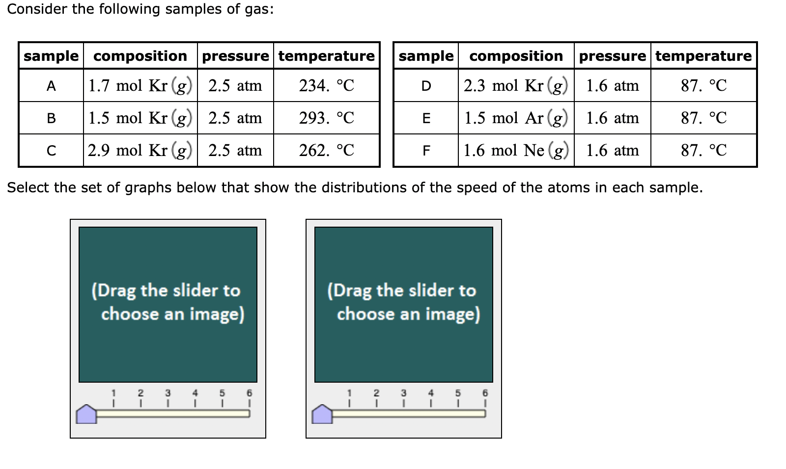 Solved Consider the following samples of gas: D sample | Chegg.com