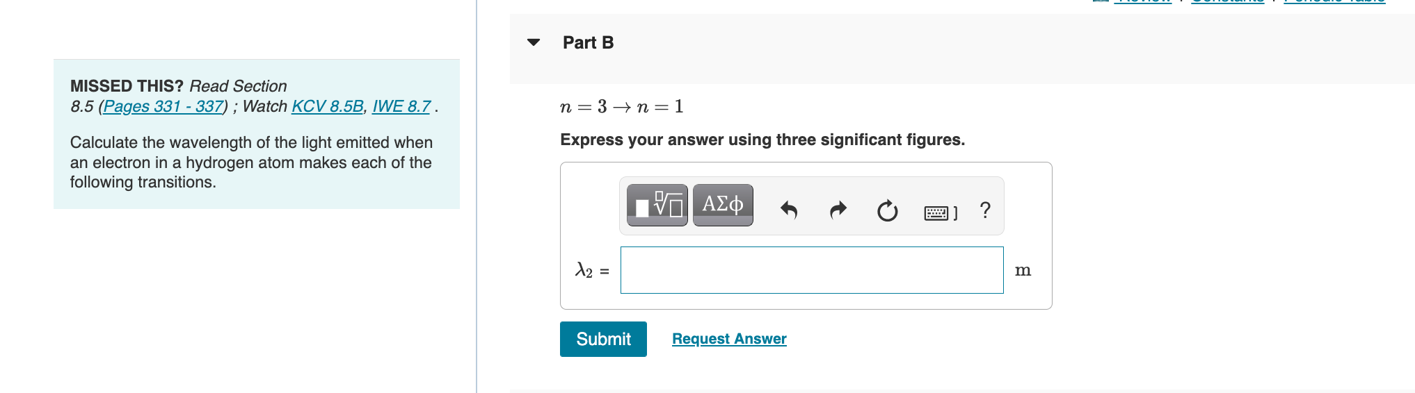 Solved II Review | Constants | Peri Part A MISSED THIS? Read | Chegg.com