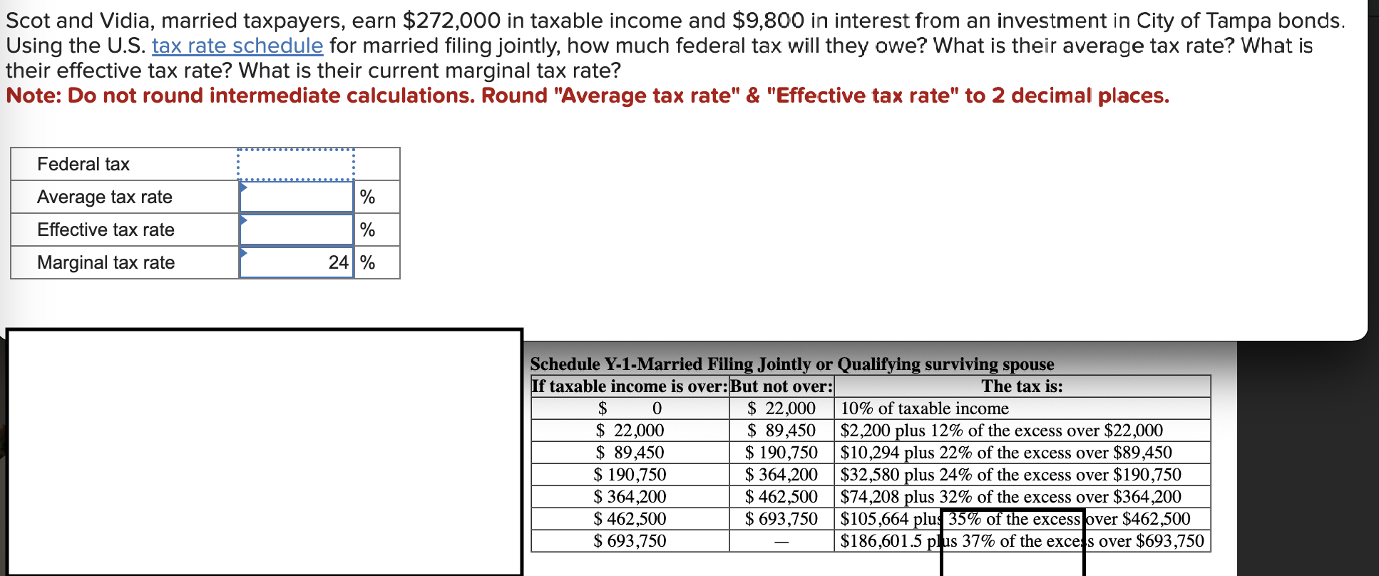 Solved Schedule Y-1-Married Filing Jointly or Qualifying | Chegg.com