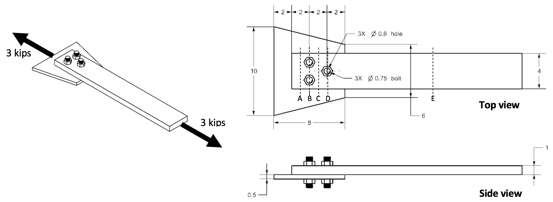 Solved Compute the net normal force in kip units carried | Chegg.com