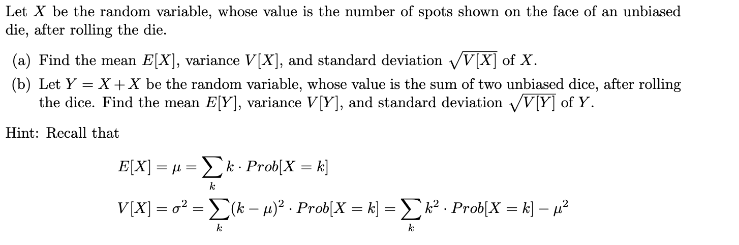 Solved Let X Be The Random Variable Whose Value Is The 5235