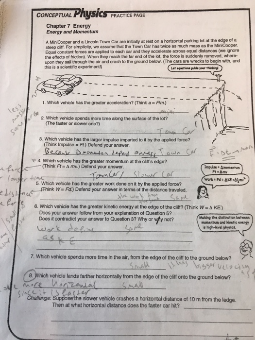 Solved CONCEPTUAL PRUSICS PRACTICE PAGE Chapter 7 Energy | Chegg.com