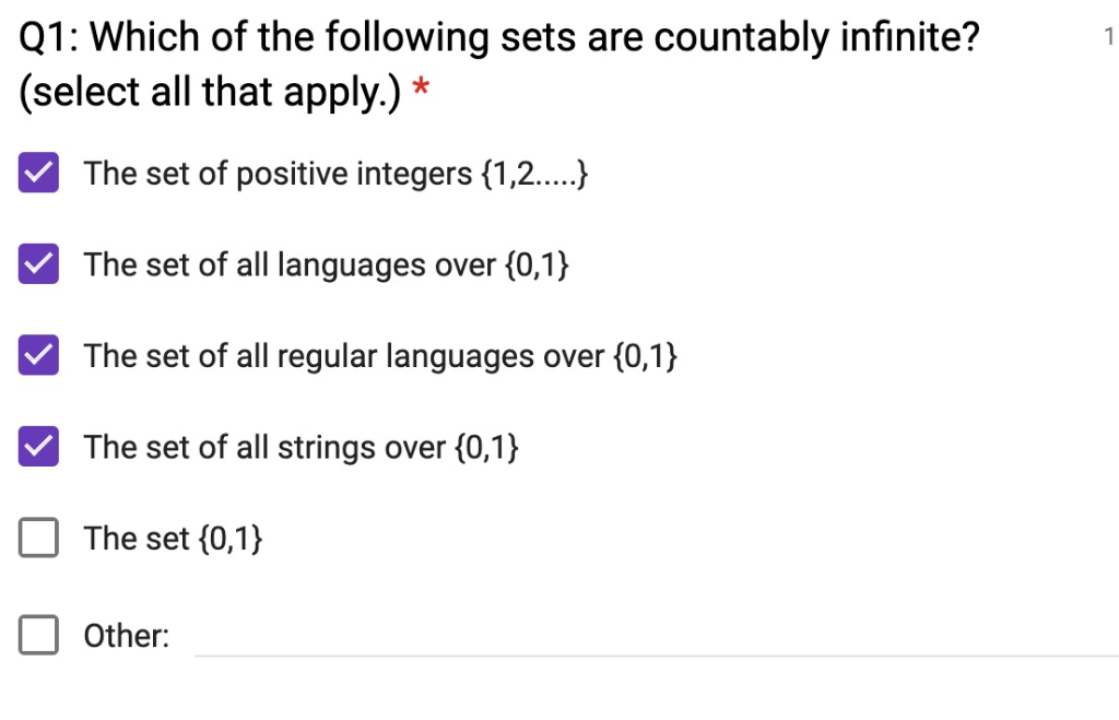  Solved Q1 Following Sets Countably Infinite Select Apply