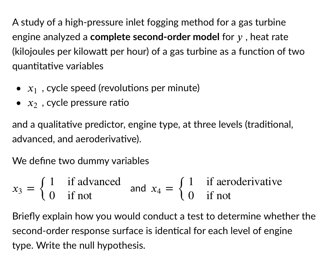 A study of a high-pressure inlet fogging method for a | Chegg.com