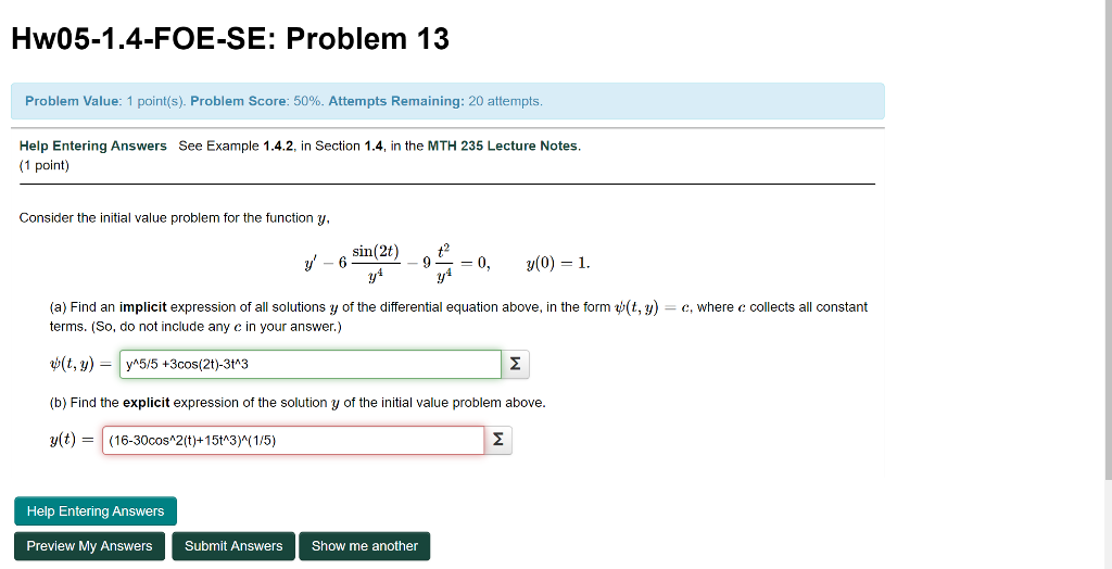 Solved Hw05-1.4-FOE-SE: Problem 13 Problem Value: 1 | Chegg.com