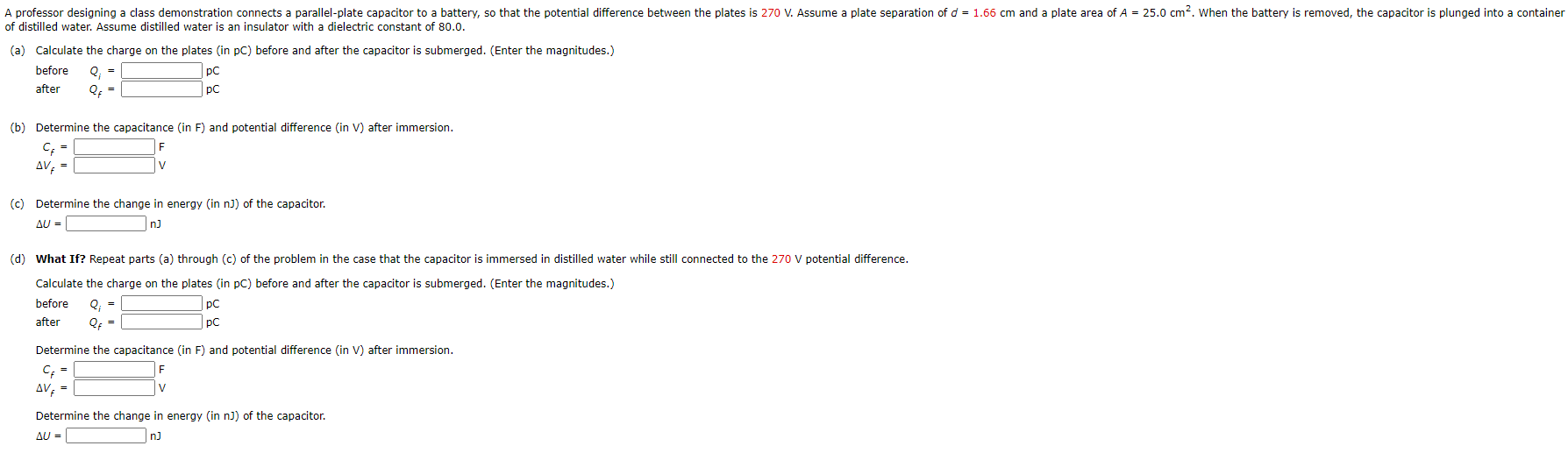 Solved A professor designing a class demonstration connects | Chegg.com