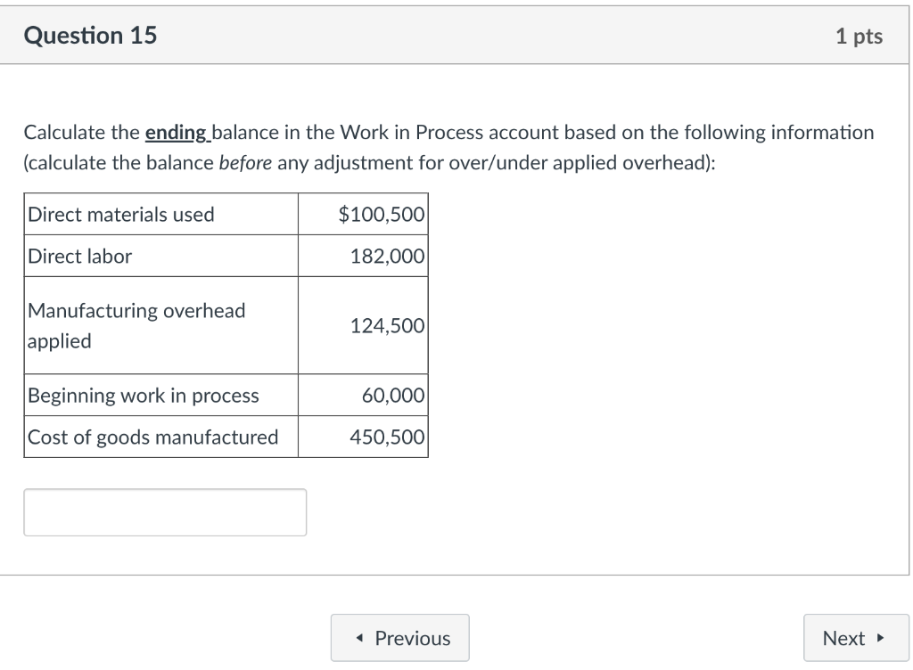 Solved Calculate the ending_balance in the Work in Process | Chegg.com