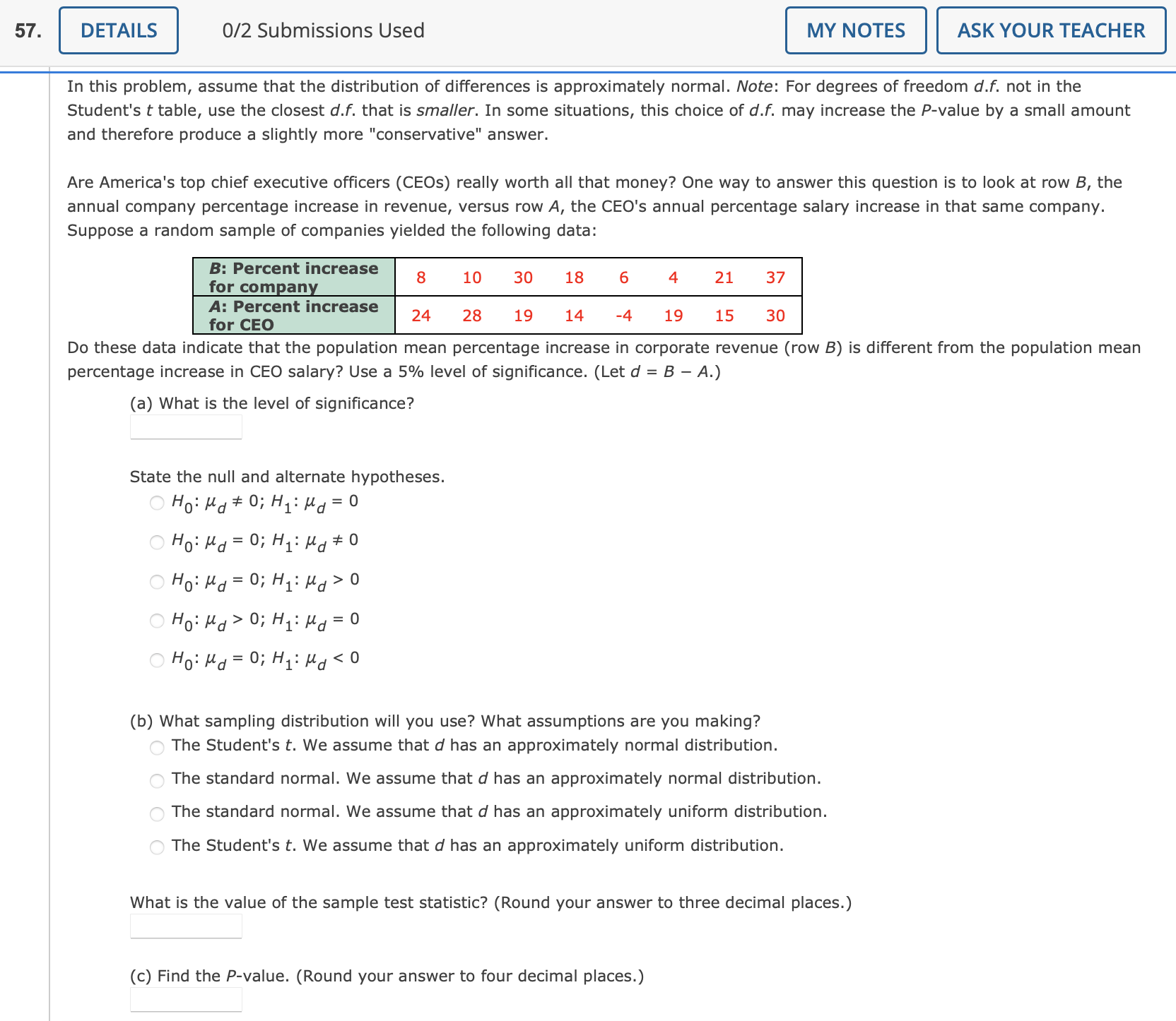 Solved 0/2 Submissions Used In this problem, assume that the | Chegg.com