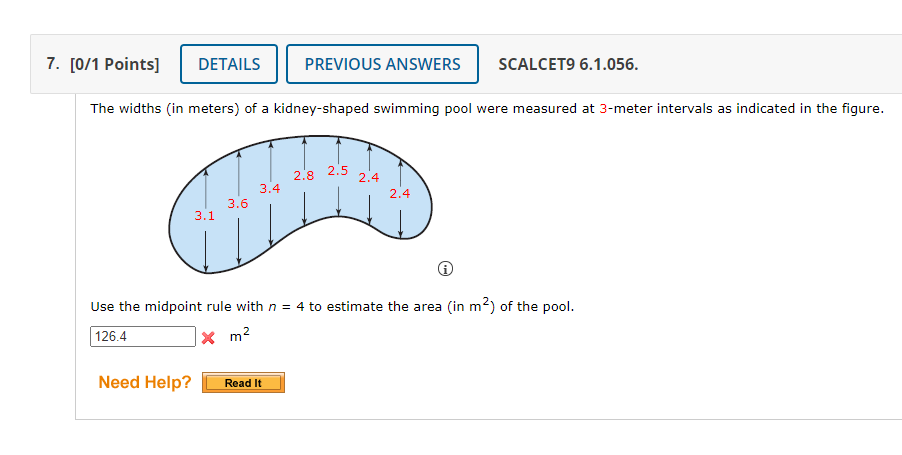 Solved 7. [0/1 Points] DETAILS PREVIOUS ANSWERS SCALCET9 | Chegg.com