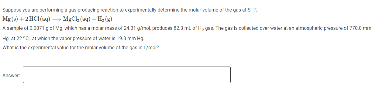 Solved Suppose you are performing a gas-producing reaction | Chegg.com