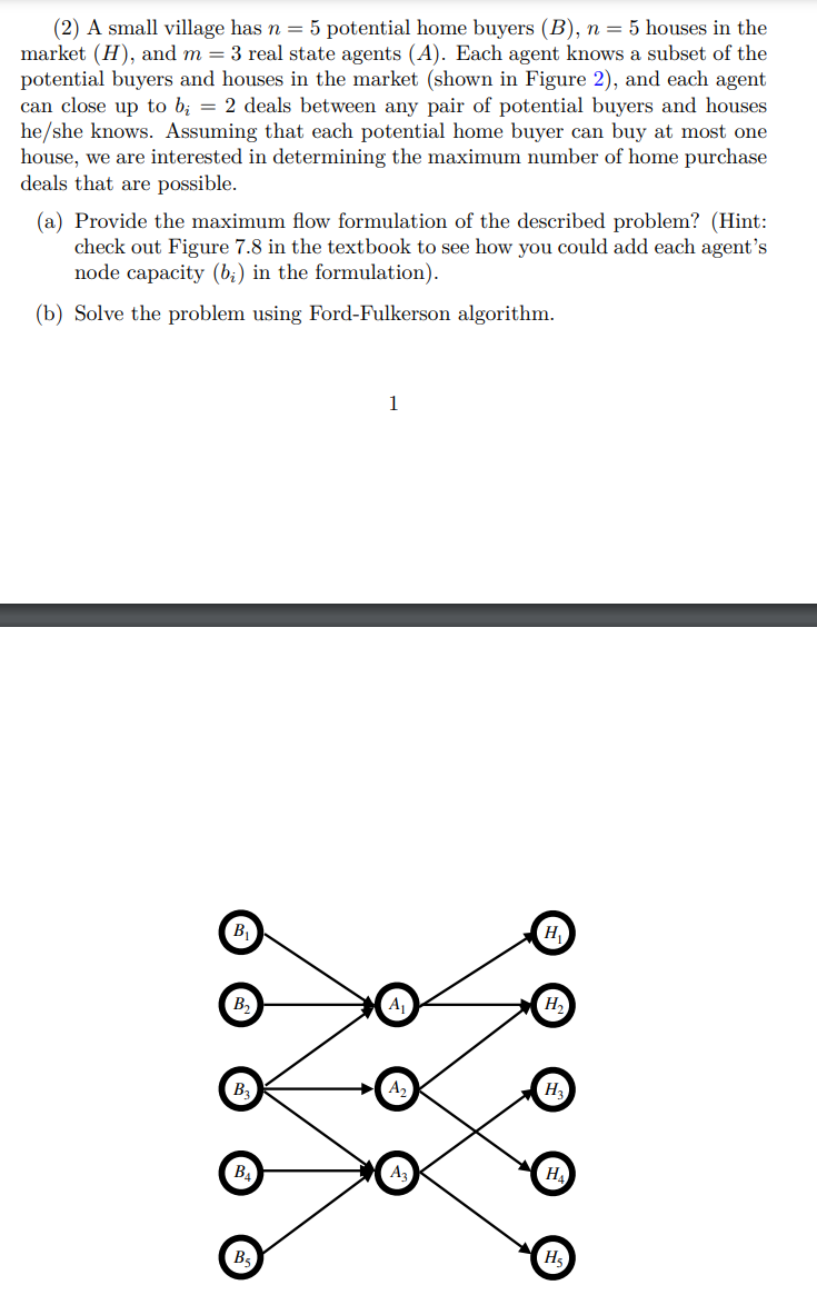 Solved (2) A small village has n=5 potential home buyers | Chegg.com