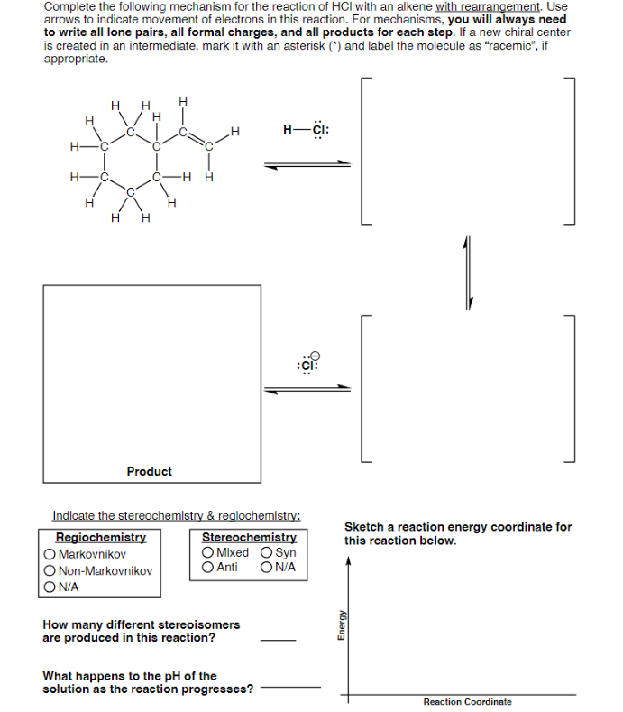 Solved Complete the following mechanism for the reaction of | Chegg.com