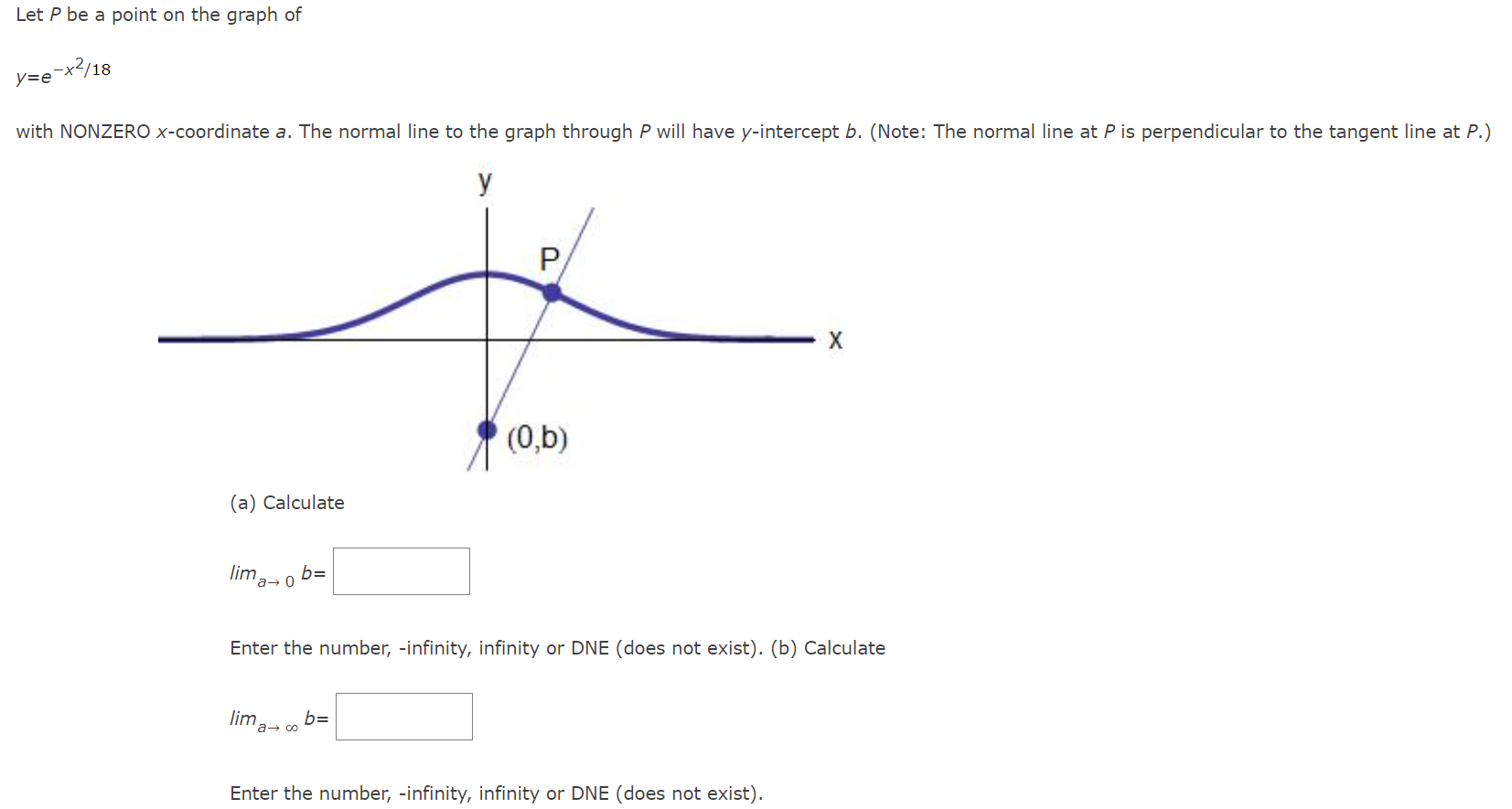 Solved Let P ﻿be a point on the graph ofy=e-x218with NONZERO | Chegg.com