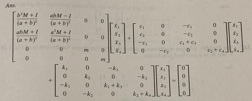 Solved Mechanical Vibrations Problem | Chegg.com