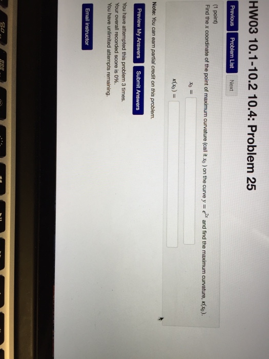 Solved HW03 10.1-10.2 10.4: Problem 25 List (1 point) Find | Chegg.com