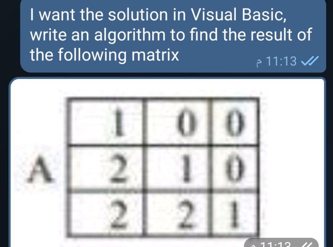 Solved I want the solution in Visual Basic, write an | Chegg.com