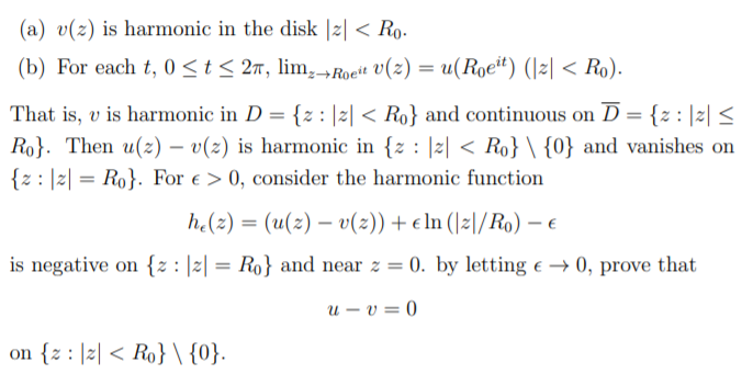 Solved If u(2) is harmonic and bounded in the punctured disk | Chegg.com