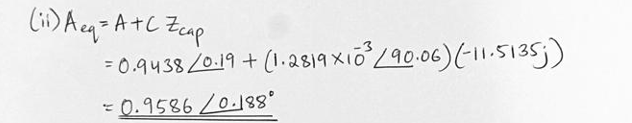 Solved (ii) Aeq =A+Czcap | Chegg.com