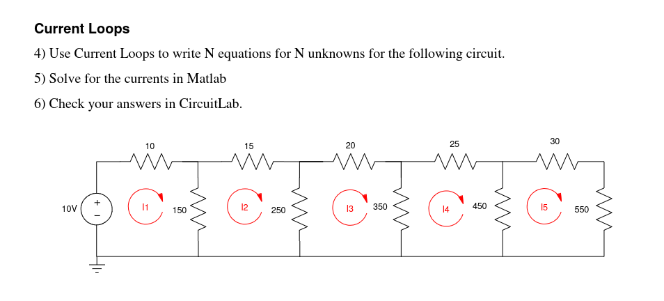 Solved Current Loops 4) Use Current Loops to write N | Chegg.com