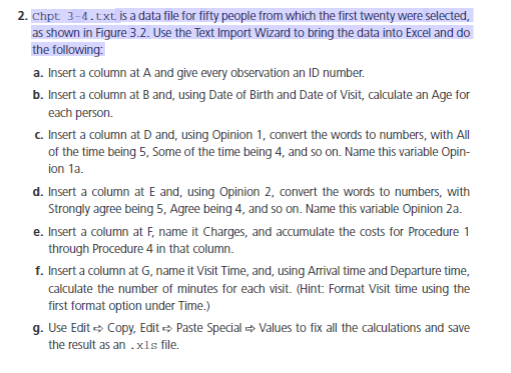 2. Chpt 3-4.txt is a data file for fifty people from | Chegg.com