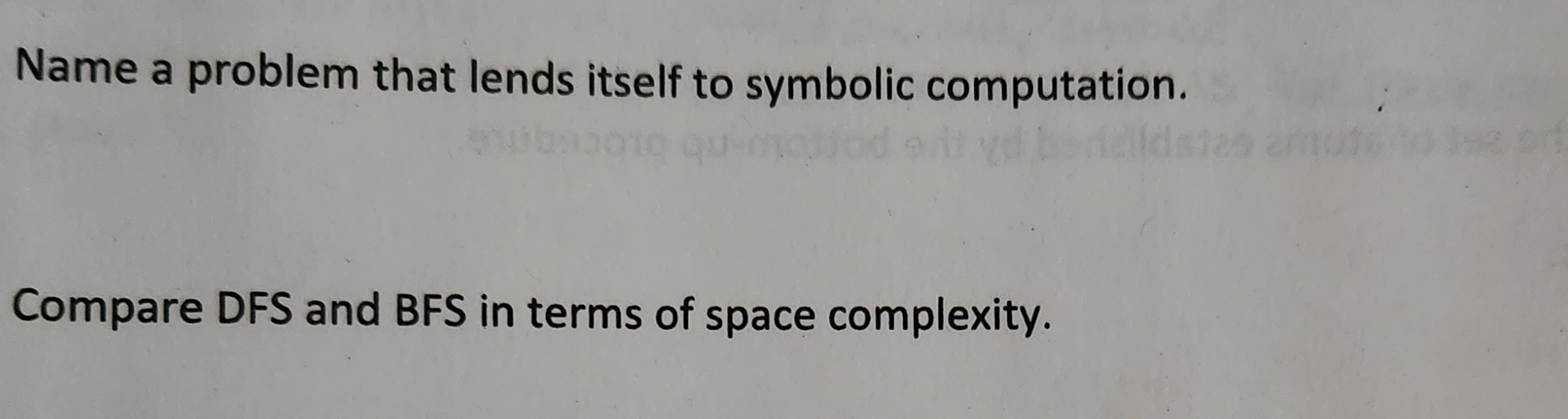 Solved Name a problem that lends itself to symbolic | Chegg.com