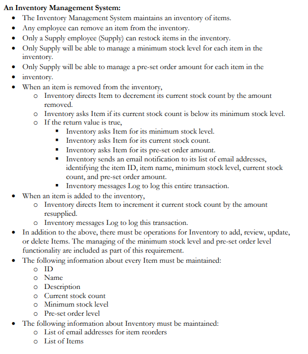 Solved Using only the narrative in item above, determine all | Chegg.com