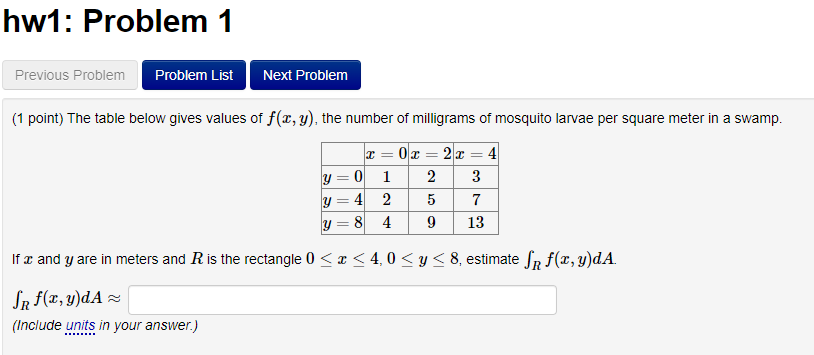 Solved hw1: Problem 1 Previous Problem Problem List Next | Chegg.com