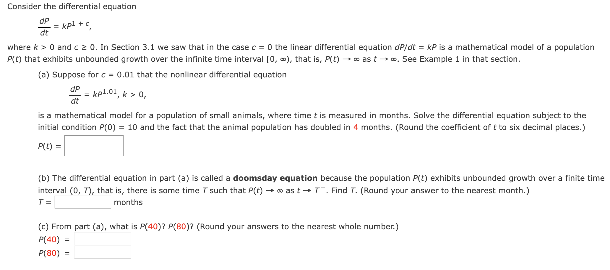 Solved Consider the differential equation dP = dt kpl to, + | Chegg.com
