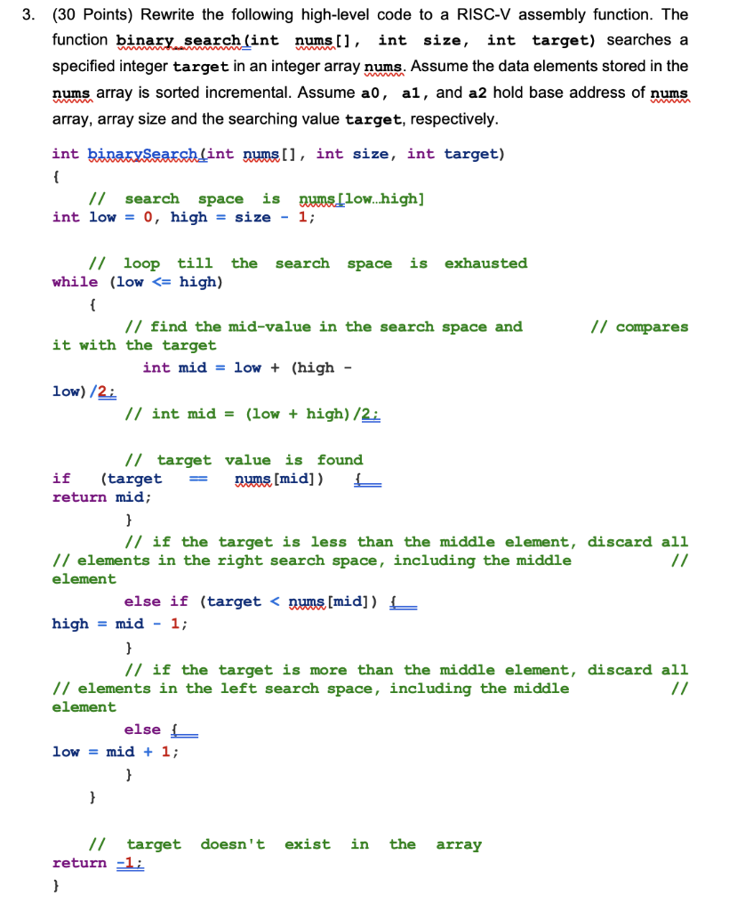 Solved . 3. (30 Points) Rewrite the following high-level | Chegg.com
