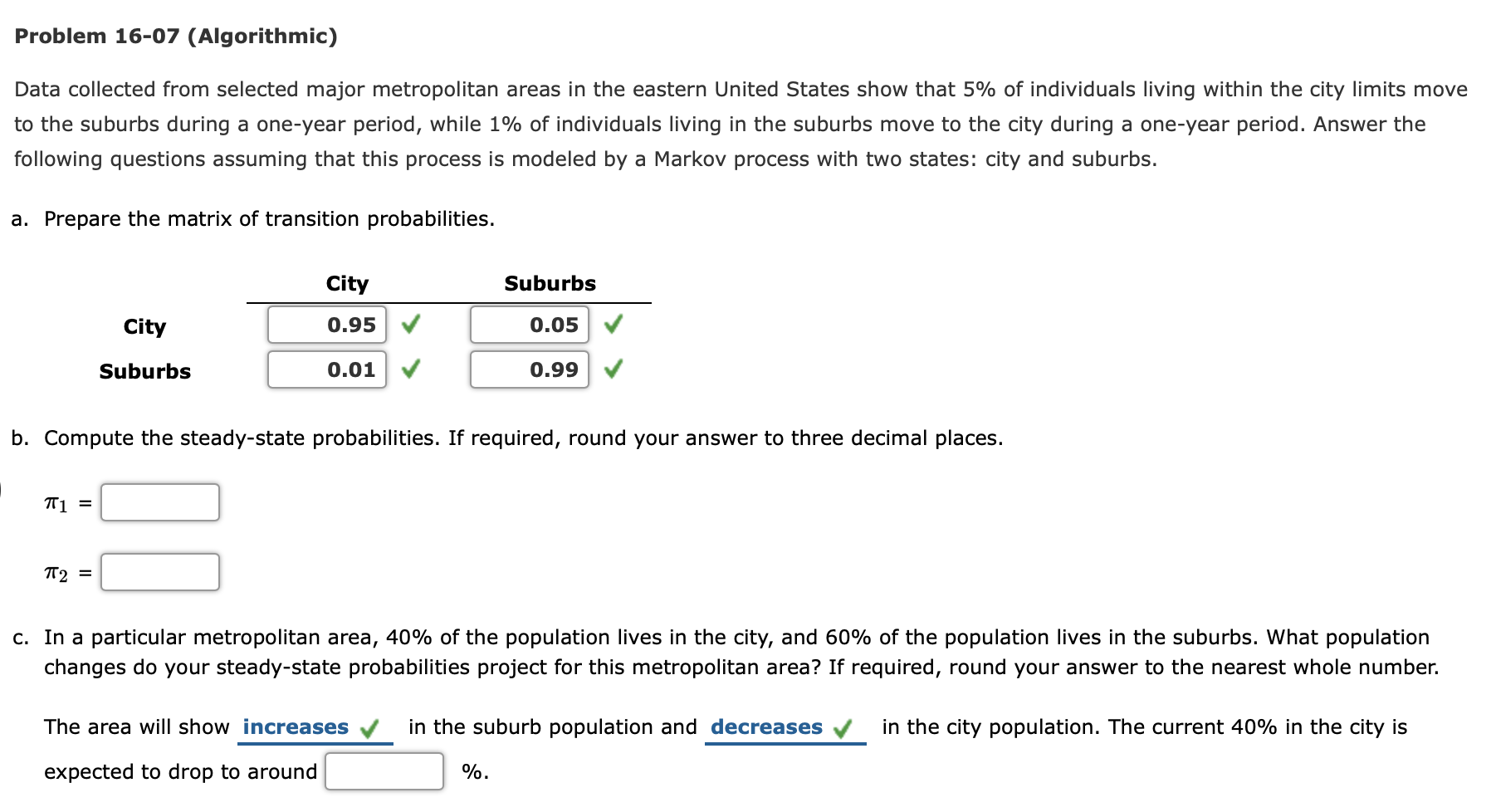 Solved Problem 16-07 (Algorithmic) Data collected from | Chegg.com