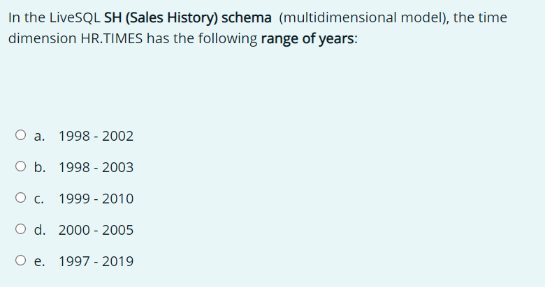 Solved This my question. you can go to oracle live SQL and | Chegg.com