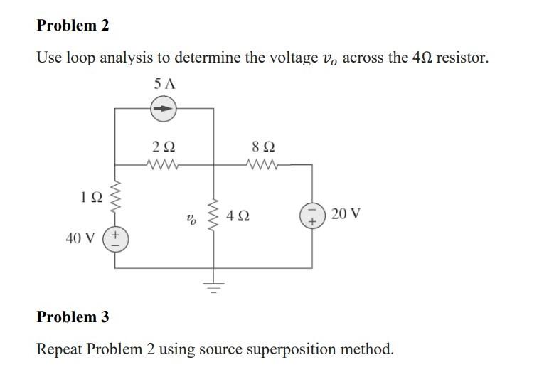 Solved Problem 1 Using Loop Analysis Calculate The Mesh 7176