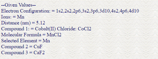 Solved - -Given Values-- Electron Configuration: =1 s2,2 | Chegg.com