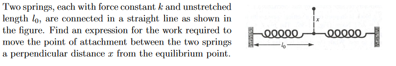Solved Two springs, each with force constant k and | Chegg.com