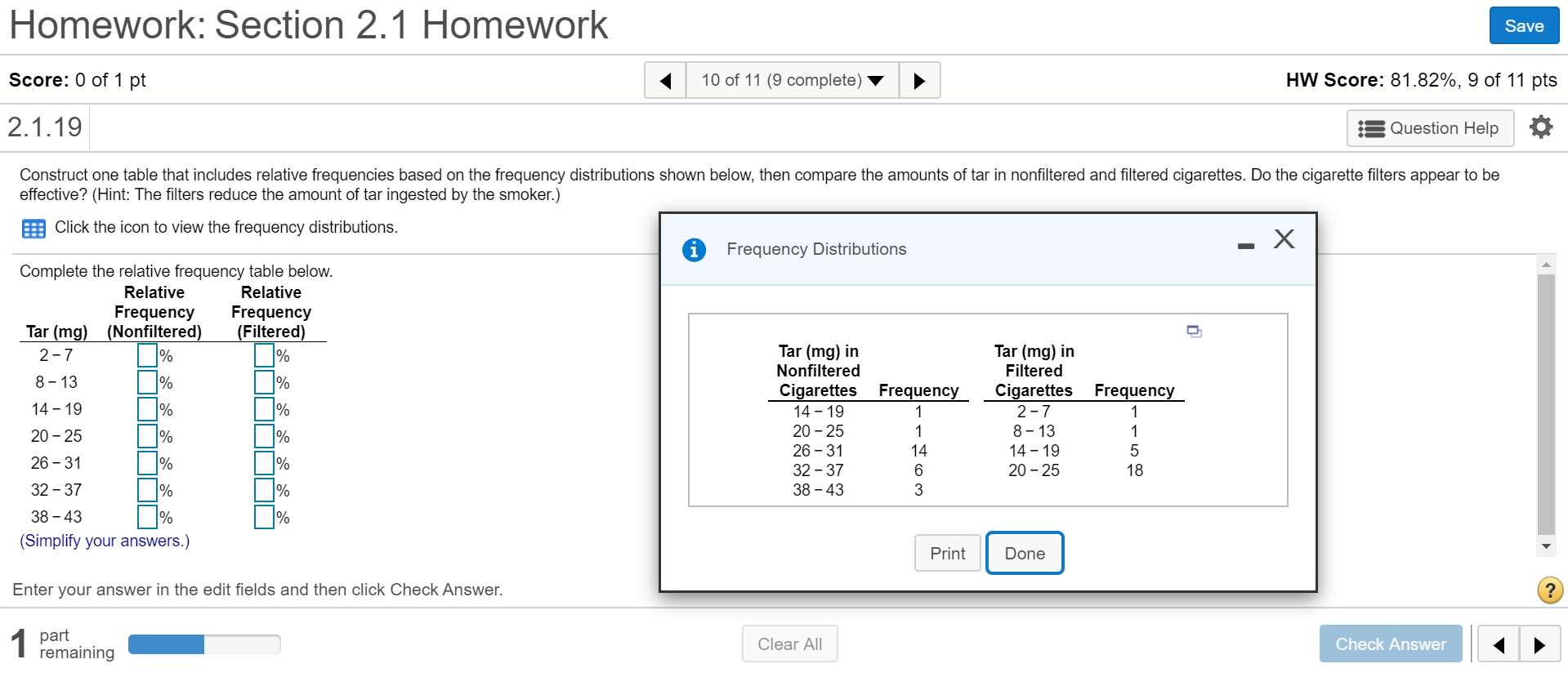 Solved Homework: Section 2.1 Homework Save Score: 0 of 1 pt | Chegg.com