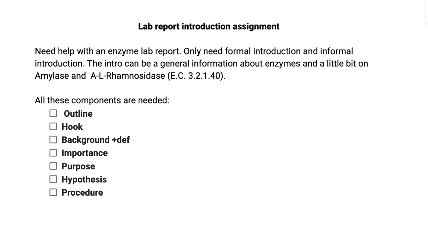 Solved Lab report introduction assignment Need help with an | Chegg.com