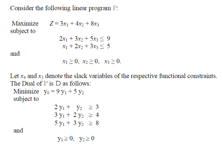 Solved Consider the following linear program P: Z= 3x1 + 4x2 | Chegg.com